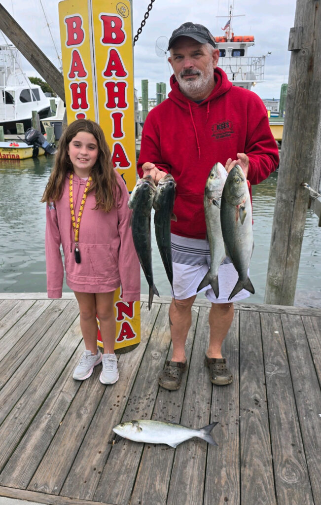 Some Bluefish in the Wind - Ocean City MD Fishing