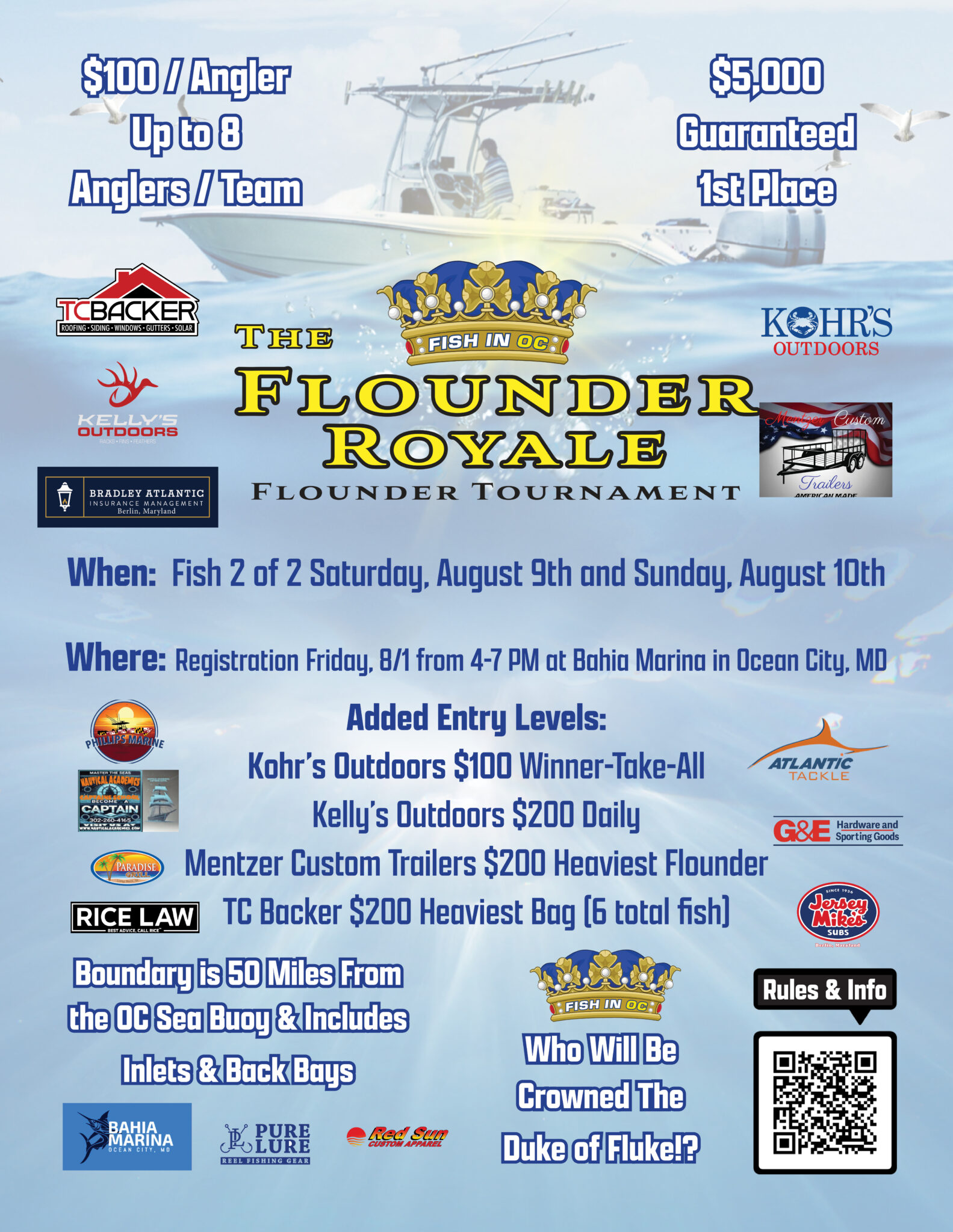 The Flounder Royale - Fishing Tournaments Ocean City MD