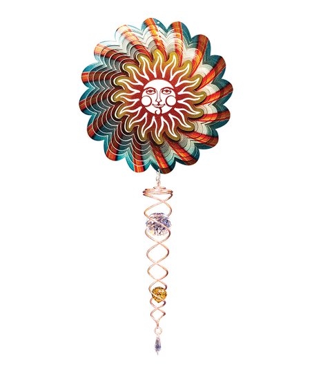 Blue Sun Mini Metal Wind Spinner Set With Tail by Spinfinity - 6.5 ...