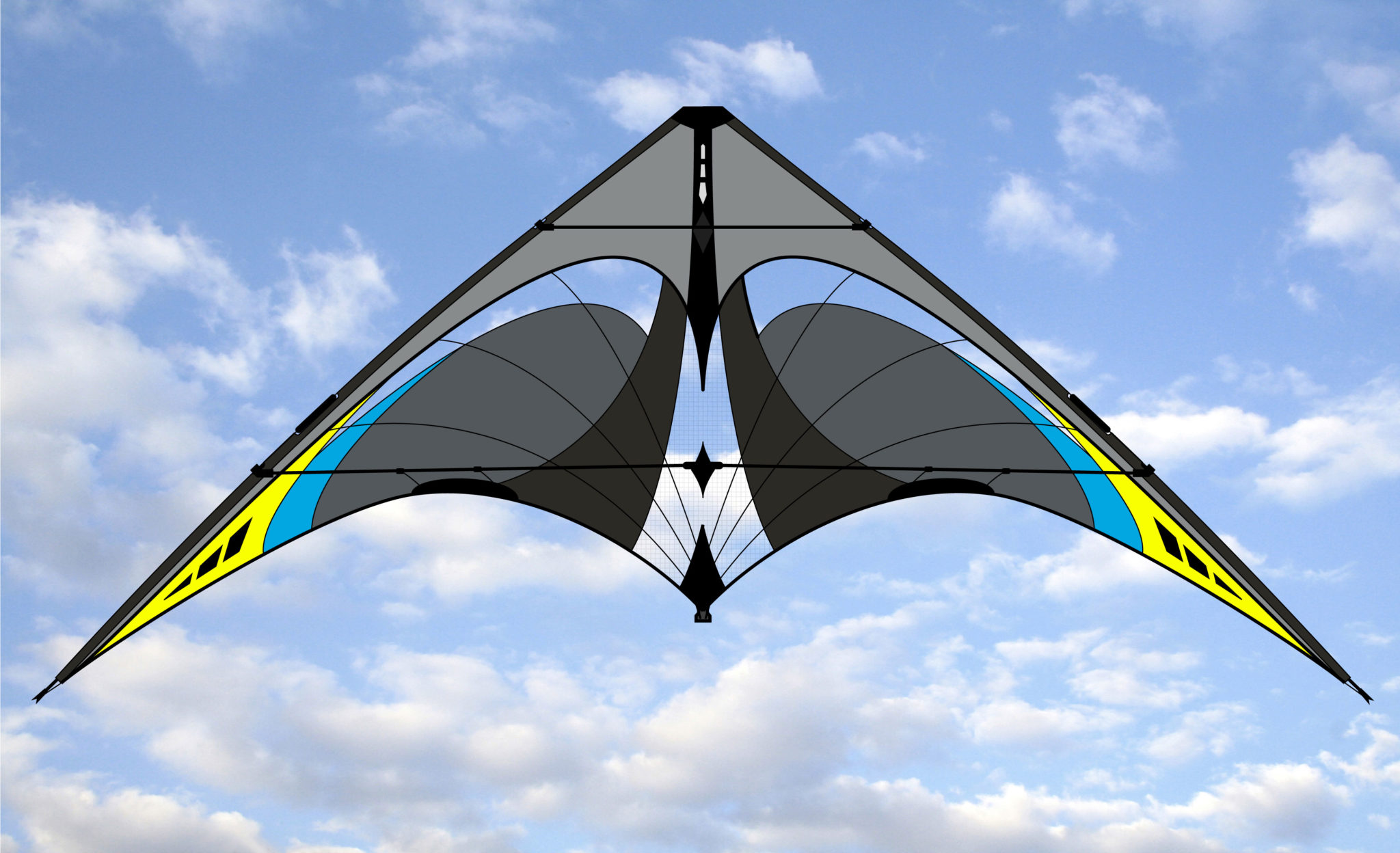 Quantum 2.0 Stunt Kite by Prism - Storm | The Kite Loft