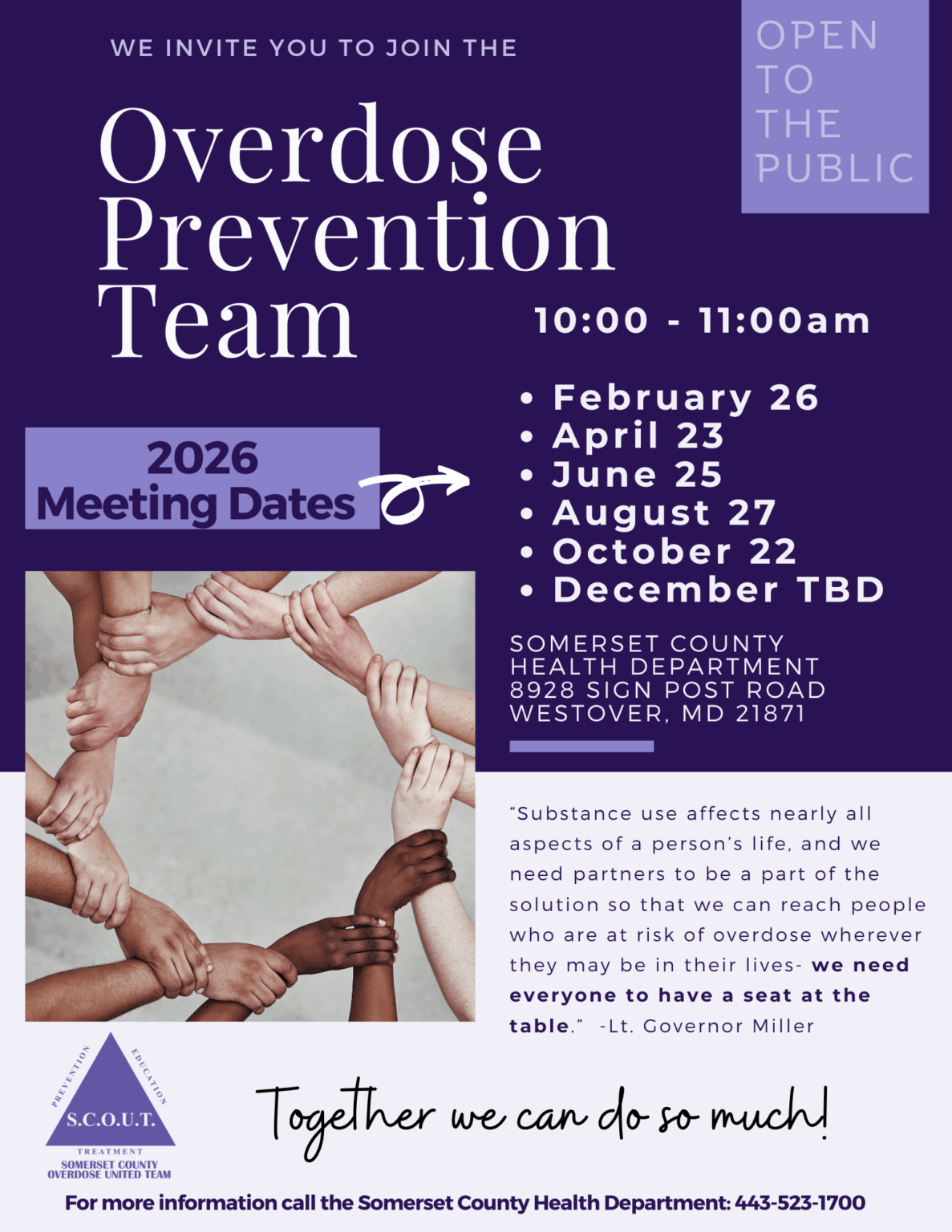 Overdose Prevention Team Meeting Announced for 2026